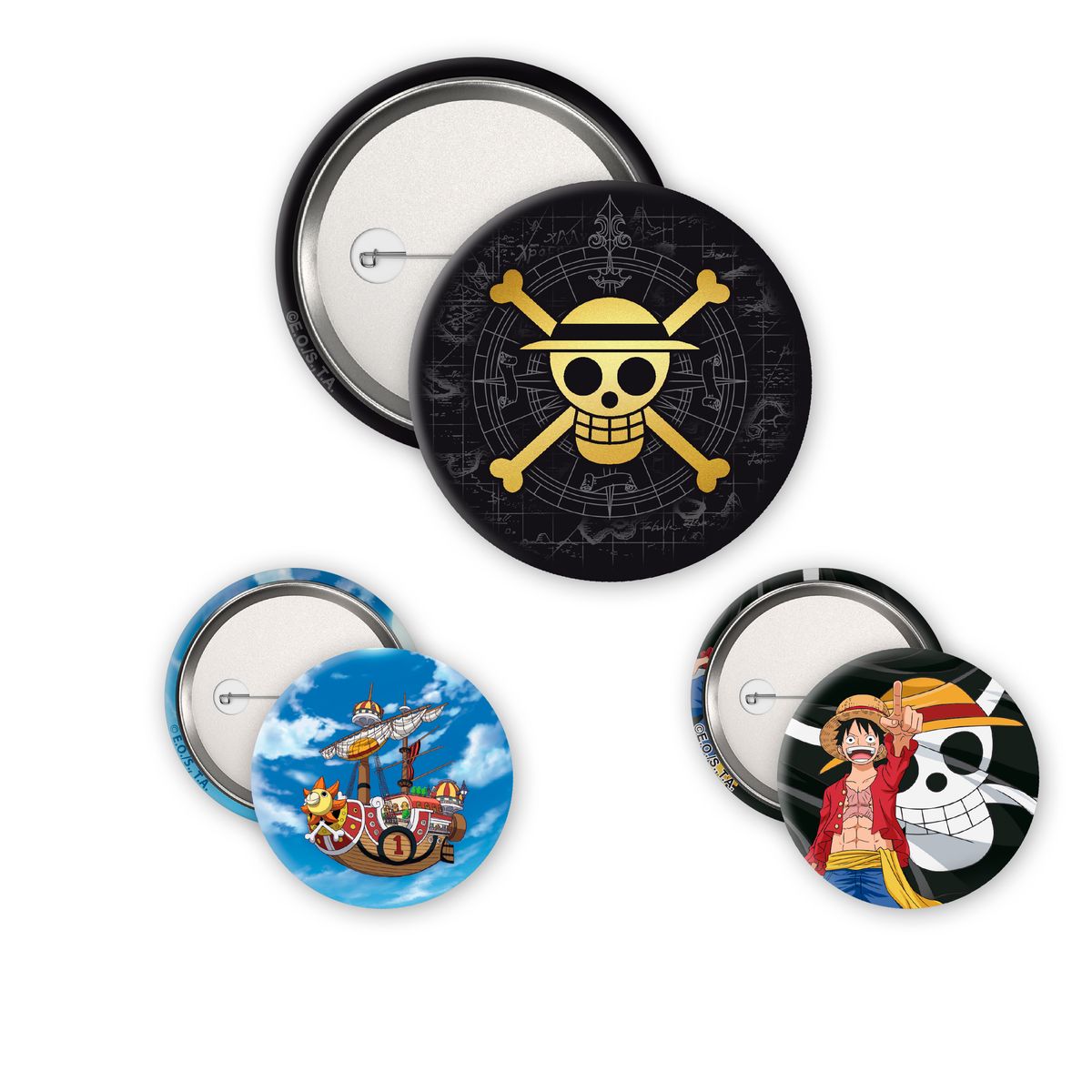 One Piece - Skull & Luffy - Buttons – yvolve Shop